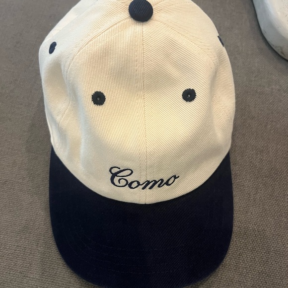Accessories | Lake Como Italy Cream And Black Cap | Poshmark
